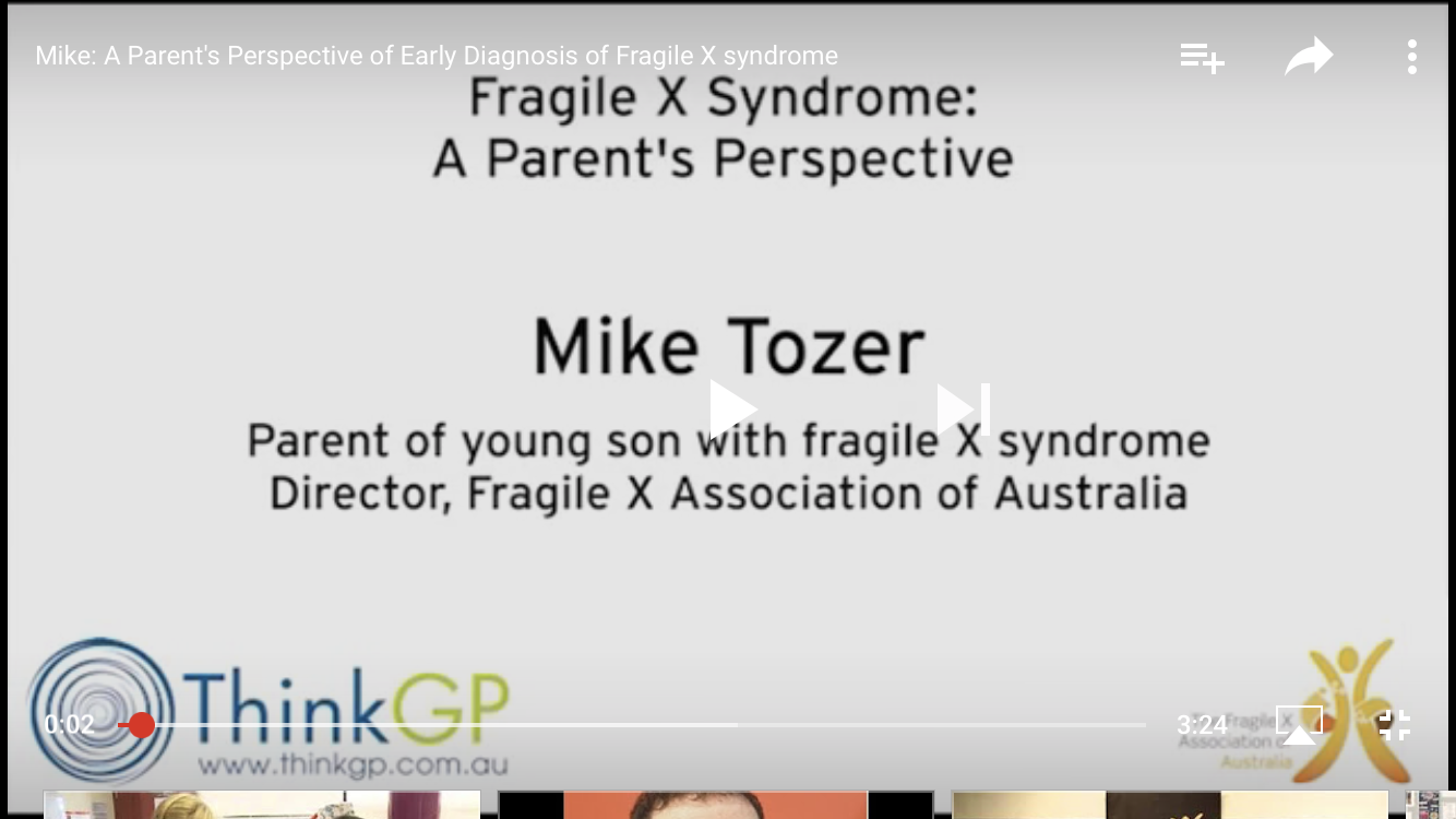 Fragile X Awareness Day – Mike Tozer